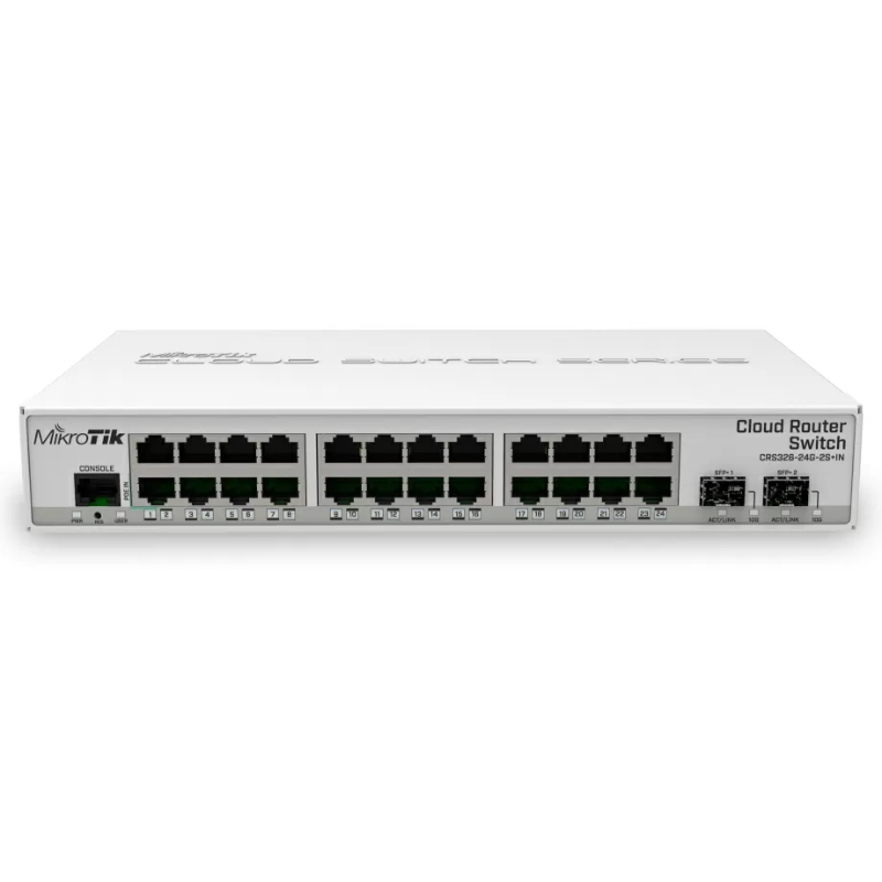 MikroTik CRS326-24G-2S+RM 24-Port Gigabit Managed Switch
