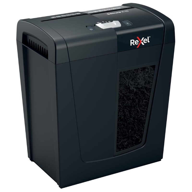 Rexel Shredder Secure X10 10-Sheet P-4 Cross-Cut Shredder